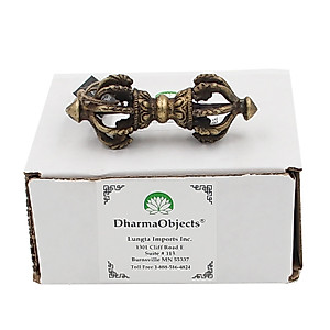 Tibetan Buddhist Brass (Vajra) Thunderbolt Nine Spokes Dorjee/Dorji