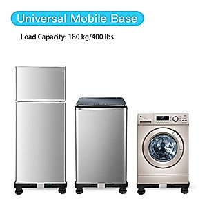 Nefish Mini Fridge Stand Universal Stand Base Adjustable Refrigerator Stand with 4 Strong Feet Washing Machine Pedestal Multi-Functional Base for Dryer (Black)