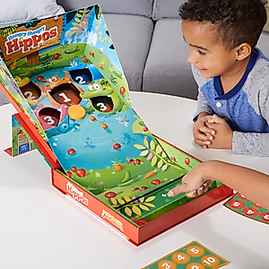 Hasbro Gaming Hungry Hungry Hippos Junior Board Game | 2-in-1 Game for Preschoolers and Kids | Ages 3 and Up | 2 to 4 Players | Counting and Numbers Games