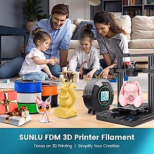 SUNLU 3D Printer Filament 1.75mm, Neatly Wound 3D Printing Filament, +/- 0.02 mm Dimensional Accuracy, Fits Most FDM Printers, 1kg Spool, Transparent PLA