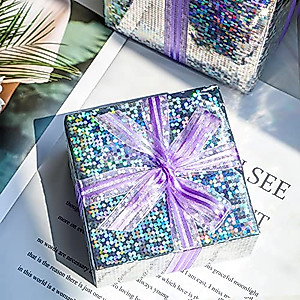 LeZakaa Holographic Wrapping Paper Roll - Mini Roll - Green/Dark Green/Silver Colors for St. Patrick Day, Christmas, Birthday, Holiday - 17 x 120 inches - 3 Rolls (42.5 sq.ft.ttl.)