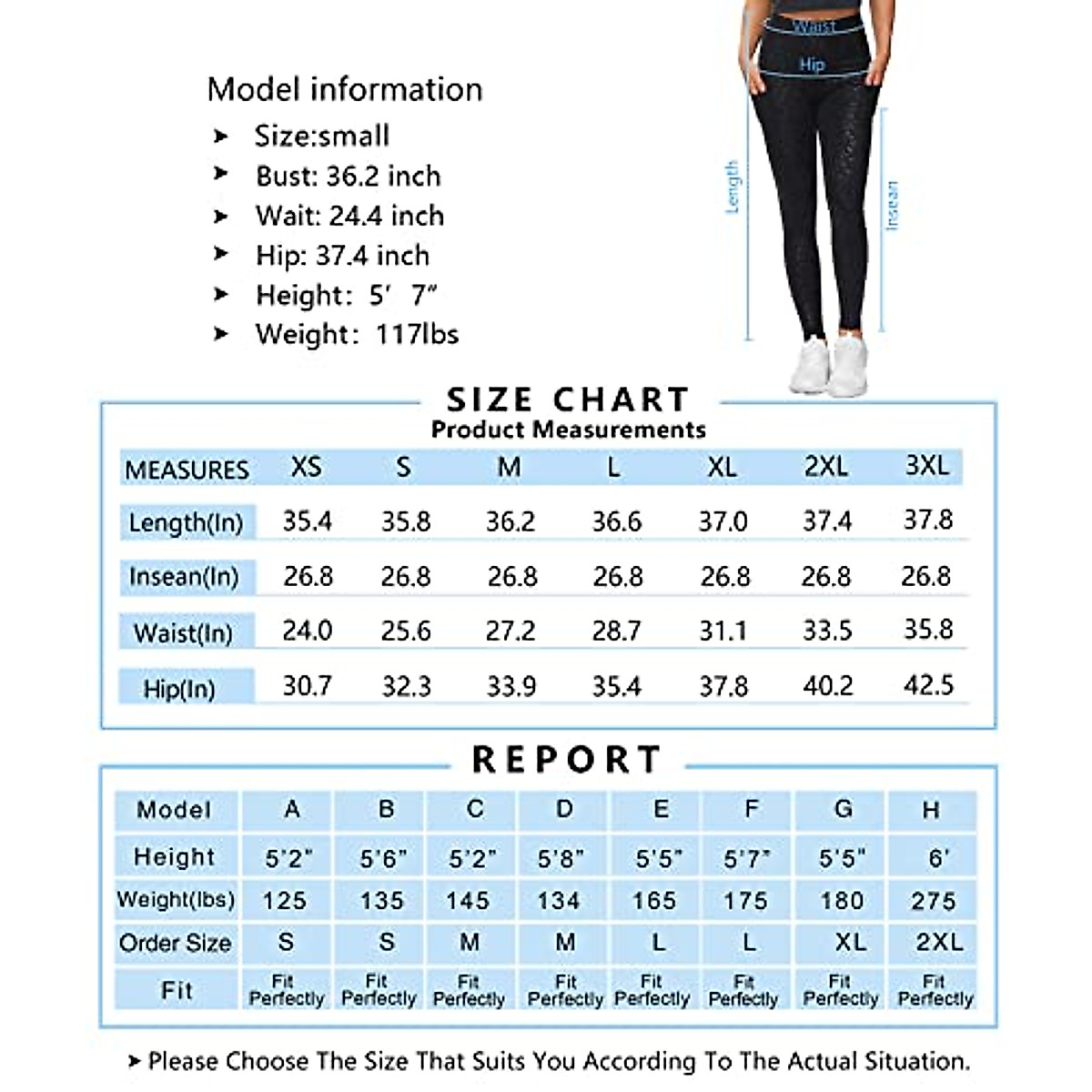 THE GYM PEOPLE Thick High Waist Yoga Pants with Pockets, Tummy Control Workout Running Yoga Leggings for Women (Large, Black  )