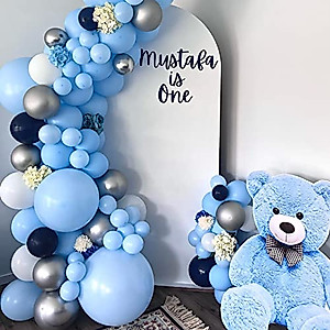 Pastel Blue Balloons 10 inch 100pcs Baby Blue Latex Balloons for Party Birthday Wedding Anniversary or any Party Decorations-pastel blue