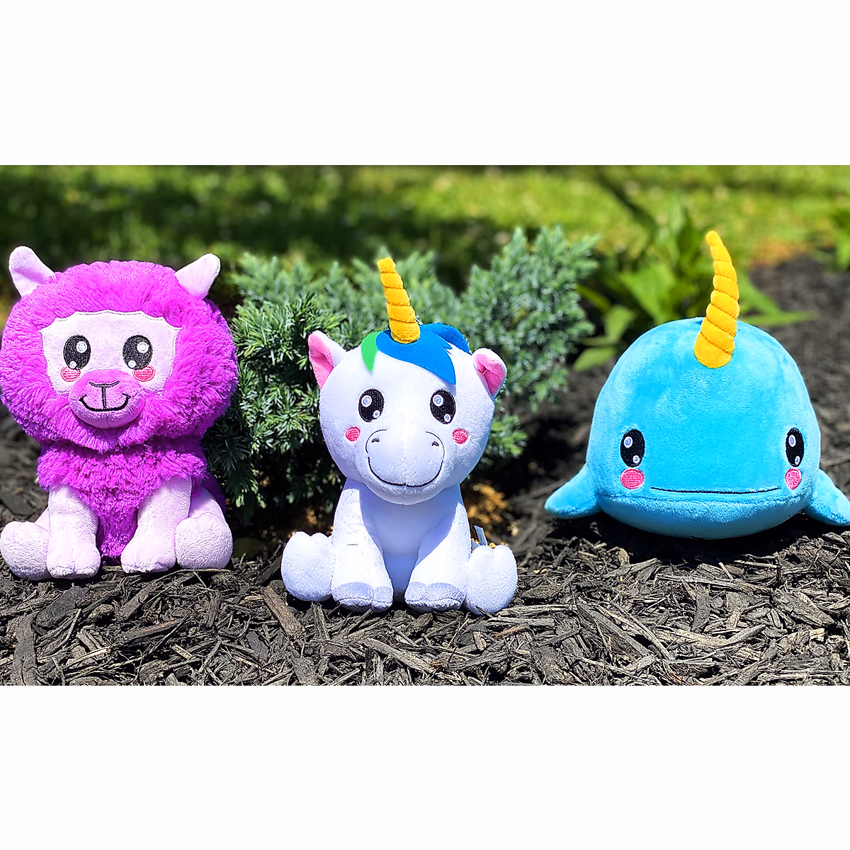 Bleacher Creatures Kuricha 6" Narwhal Sitting Plush - Soft Chibi Inspired Toy