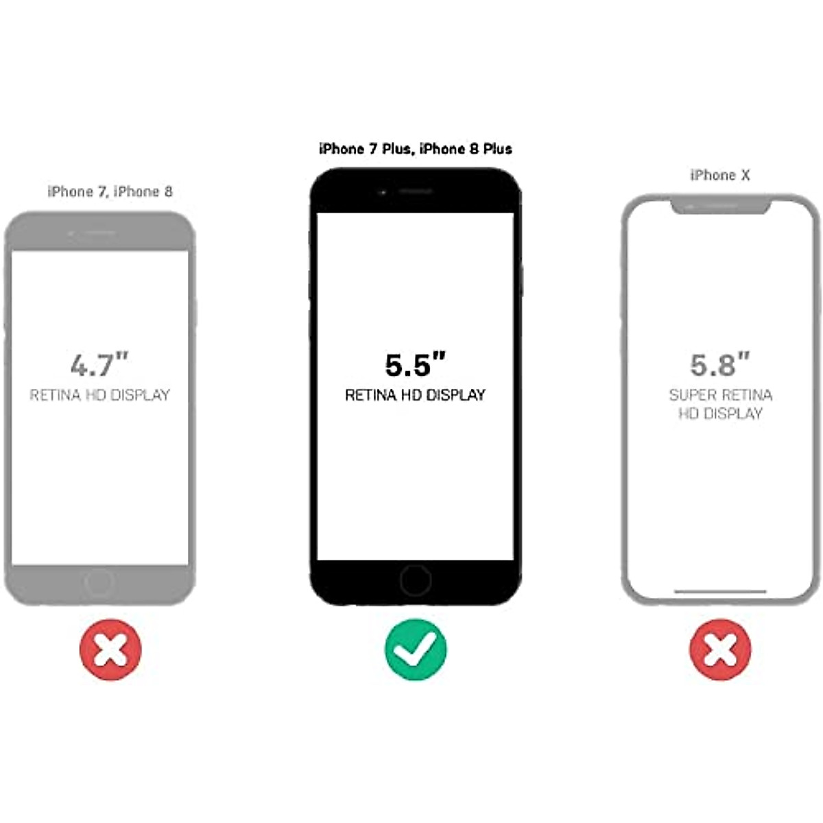 OtterBox Commuter Series Case for iPhone 8 Plus & iPhone 7 Plus (ONLY) - (Not Compatible with Other iPhone 7/8 Models) - with Screen Protector - Bundle Packaging - Ballet Way (Pink Salt/Blush)