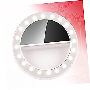 UKCOCO 1pc Portable Ring Light for Phone Clip-on Selfie Light Selfie Light Ring Fill Light Cell Phone Lens White Phone Ring Light Selfie Light Phone Selfie Light Portable Selfie Light