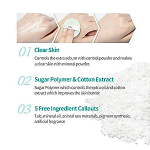 ETUDE Zero Sebum Drying Powder 4g New | Lightweight Oil Control No Sebum Loose Face Powder with 80% Mineral | Long Lasting for Setting or Foundation Makes Skin Downy