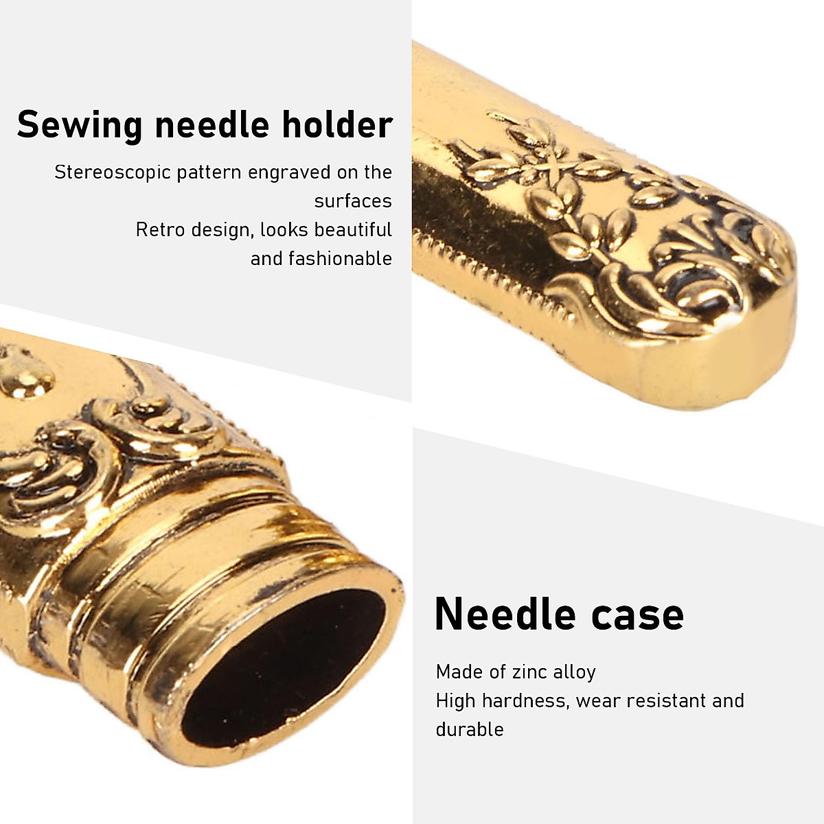 Fockety Needle Case, Portable Vintage Sewing Needle Holder Sewing Storage Case, Embroidery Needle Case Needle Storage Sewing Supplies for Storage Cross Stitch Leather Darning Needles