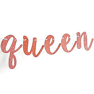 Rose Gold Glitter Dancing Queen Banner, Young and Sweet Only 17/Cheers to 17 Years, 17th Birthday Party Decorations for Girls