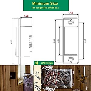 Zigbee Smart Switch no Neutral Required | 2 Pack Smart Light Switch Compatible with Alexa and Work with Google Home, Smart Home Devices