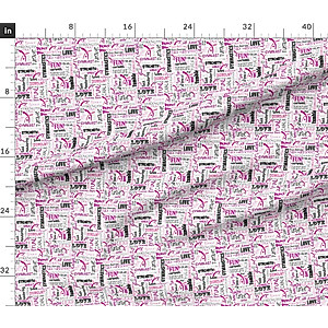 Spoonflower Fabric - Gymnastics Pink Gymnast Printed on Petal Signature Cotton Fabric Fat Quarter - Sewing Quilting Apparel Crafts Decor