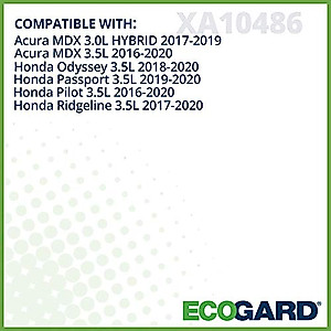 ECOGARD XA10486 Premium Engine Air Filter Fits Honda Pilot 3.5L 2016-2021, Odyssey 3.5L 2018-2021, Ridgeline 3.5L 2017-2020, Passport 3.5L 2019-2021 | Acura MDX 3.5L 2016-2020