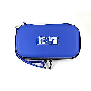Batteries + Cards Case Compatible with Olympus BLH-1 Batteries (Blue)