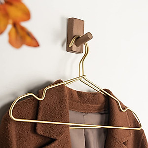 Koobay 16.5" Gold Metal Wire Coat Clothes Hangers, 30PCS, Standard Suit Hangers, Garment Closet Organizer Storage