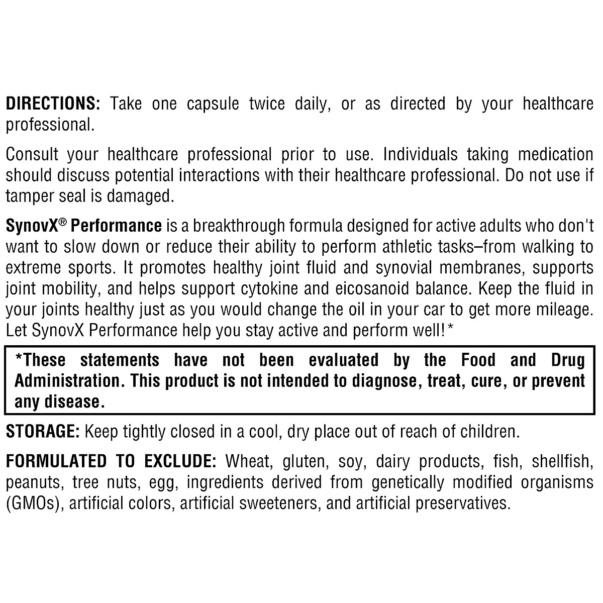 XYMOGEN SynovX Performance - Stay Active with Joint Mobility & Cytokine Balance Support - Joint Supplements for Women, Men and Athletes with High Molecular Weight Hyaluronic Acid (60 Capsules)