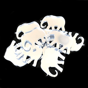 Super Cool Creations Elephant Shaped Crafting Mirrors, Set of 10, Many Colours, Shatterproof Acrylic, Gold Mirror, Pack of 20 x 2cm