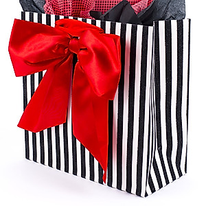 Hallmark Signature 10" Large Gift Bag with Tissue Paper (Red Bow) for Birthdays, Valentine's Day, Sweetest Day and More