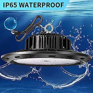 UFO LED High Bay Light Fixtures 150W,21000LM,5000K,LED Shop Light UL 5' Cable with US Plug,Commercial Light for Warehouse Workshop Garages Gym Area Lighting