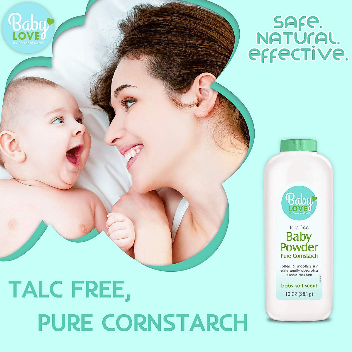 Baby Powder, Pure Cornstarch, 10-oz. (pack of 12)