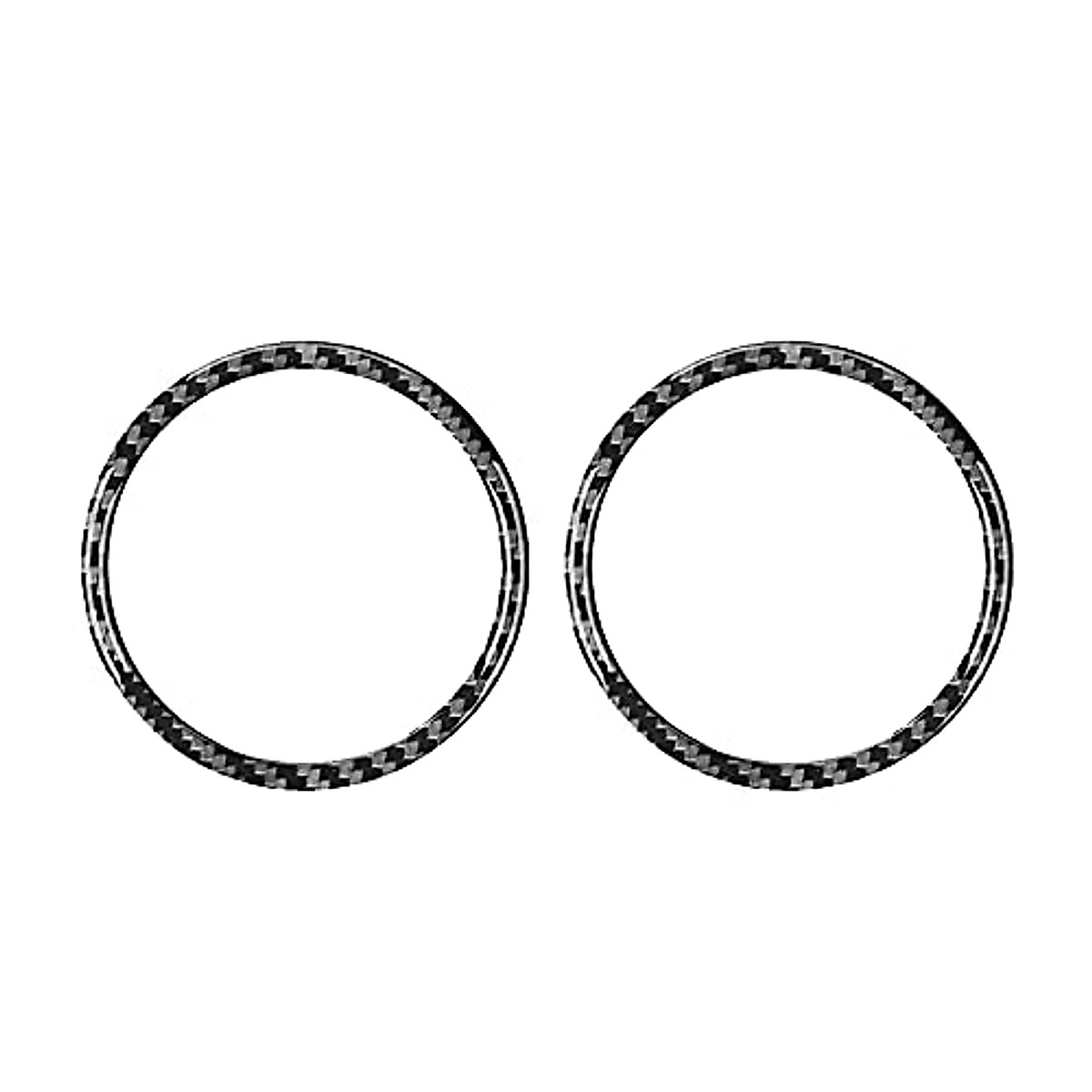 BLAKAYA Compatible with Sticker Carbon Fiber A-Pillar Speaker Cover Door Audio Loudspeaker Ring Trim Cover Accessories for Ford Mustang 2015 2016 2017 2018 2019 2020 (2PC Black）