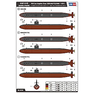 Hobby Boss USS Los Angeles Class SSN-688/VLS/688I 3-in-1 Boat Model Building Kit