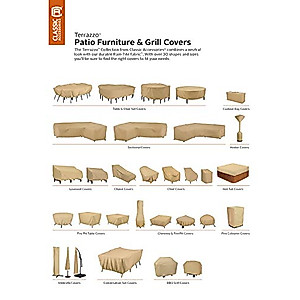 Classic Accessories Terrazzo Water-Resistant 75 Inch Patio Bench/Loveseat Cover, Patio Furniture Covers,Sand