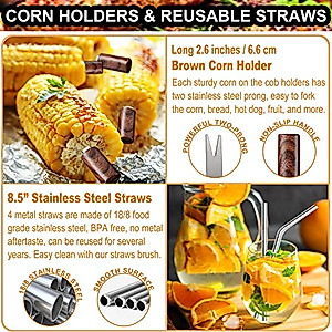 POLIGO 26PCS Grill Utensils Set for Outdoor Grill Set Stainless Steel BBQ Grill Accessories in Case - Premium BBQ Tools Grilling Tools Set Ideal Birthday Father's Day Grilling Gifts for Men Dad Women