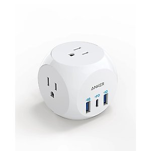 Anker Electrical Outlet Extender with 30W USB C Charger, Multi Plug Outlet with 3 USB Ports and 3-Outlet Extender,Power Delivery High-Speed Charging for iPhone 14/13/13 Pro, Cruise Ship, Home, Office