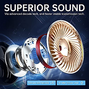 Active Noise Cancelling Wireless Earbuds Picun v5.0 Bluetooth Headphones Touch Control Premium Hifi Stereo in-Ear Wireless Headphones with HD Mic, IPX5 Waterproof, Mono/Twin Mode for Sport Workout Gym