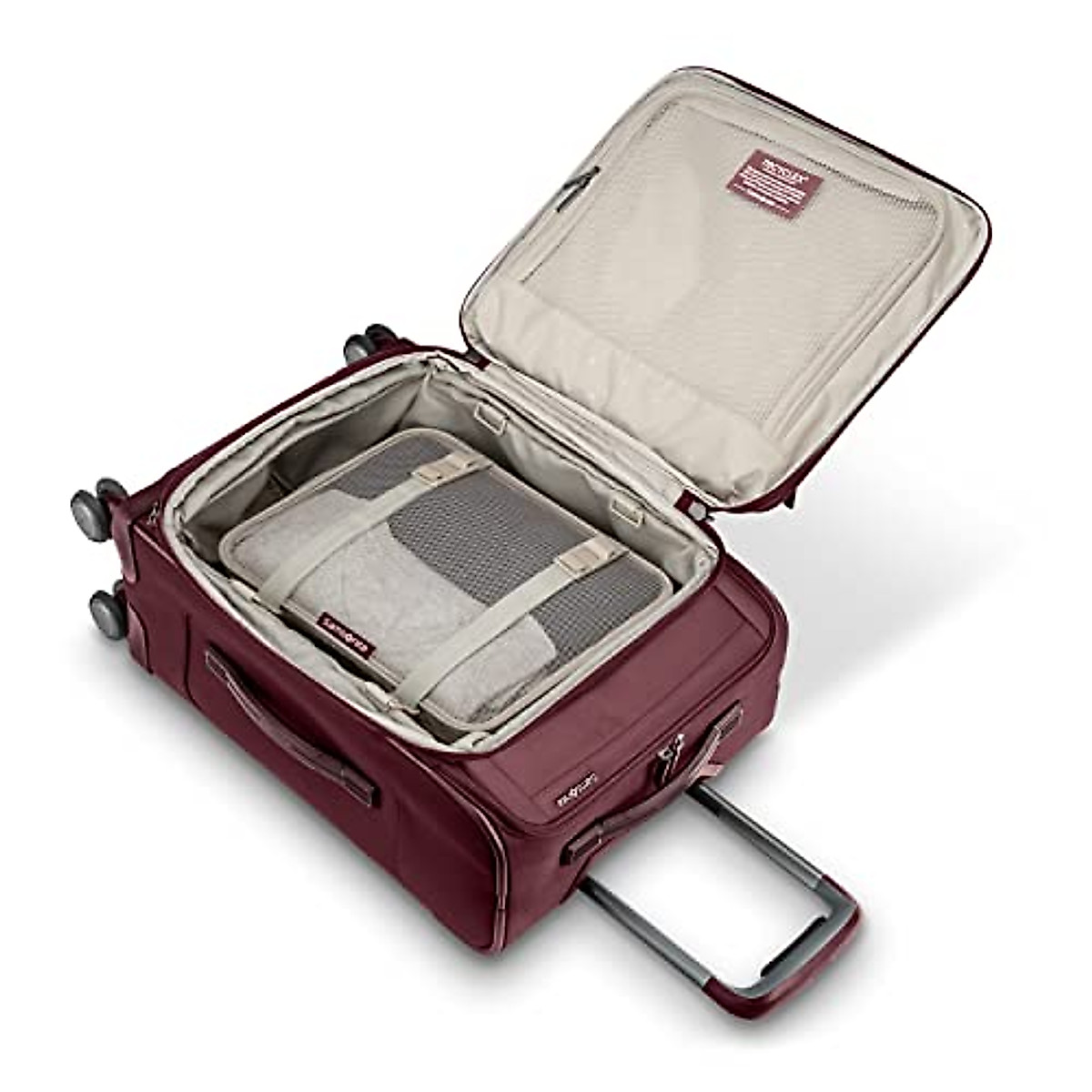 Samsonite Lineate DLX Softside Expandable Luggage with Spinner Wheels, Merlot