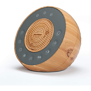Housbay White Noise Machine with 31 Soothing Sounds, 5W Loud Stereo Sound, Auto-Off Timer, Adjustable Volume, Sleep Sound Machine for Baby, Kid, Adult -Wood Grain