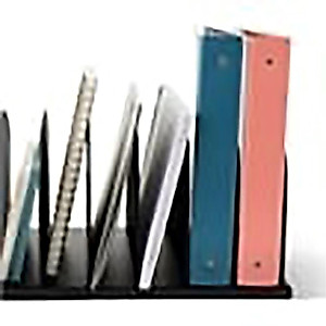 Scranton & Co Black Mesh Desk Organizer with 8 Upright Sections