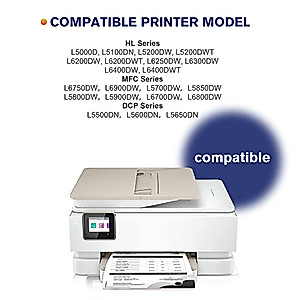 TN-850 Brother Toner Cartridge High Yield Replacement for TN850 TN-850 TN-820 TN820 Brother Toner Cartridge to Use with HL-L6200DW MFC-L5850DW HL-L5200DW MFC-L5900DW HL-L6400DW MFC-L5800DW (2 Black)