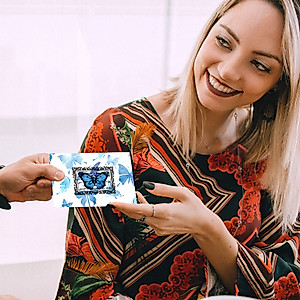 GLOBLELAND 4 Sheets Postage Postcard Air Mail Clear Stamps for DIY Scrapbooking Butterfly Text Background Silicone Clear Stamp Seals Transparent Stamps for Cards Making Photo Album Journal