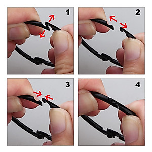 24 Pack Shower Curtain Rings, Rustproof Decorative Metal Round Shower Curtain Hooks for Bathroom Shower Rod (Black)