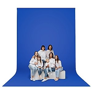 LimoStudio (Large Heavy Duty) 10 x 20 ft. Blue Backdrop Screen, Studio Background A+ Grade Silk Texture Premium Thick Synthetic Fabric >150GSM, Solid Chromakey Blue for Clean Delicate Edge, AGG2978