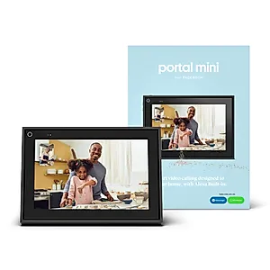 Facebook Portal Mini - Smart Video Calling 8” Touch Screen Display with Alexa - Black
