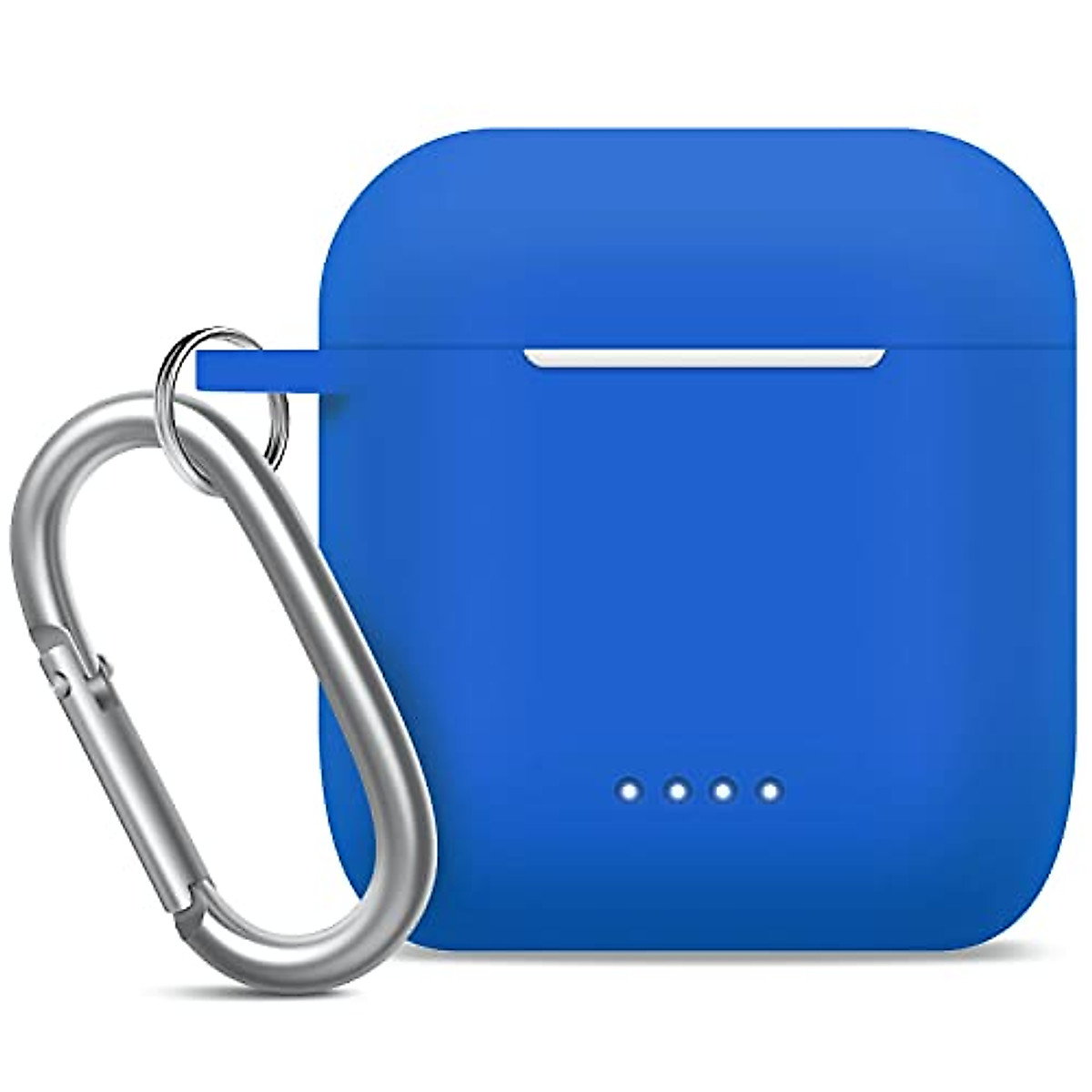 MOLOVA Protective Silicone Case Compatible with Tozo t6, Front LED Visible, Premium Accessory Shockproof tozo t6 Case Cover with Keychain. (Blue)