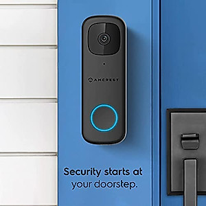 Amcrest 4MP Video Doorbell Camera Pro, Outdoor Smart Home 2.4GHz and 5GHz Wireless WiFi Doorbell Camera, Micro SD Card, AI Human Detection, IP65 Weatherproof, 2-Way Audio, 164º Wide-Angle Wi-Fi AD410
