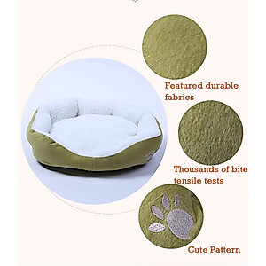 HongGun Pet Beds, Puppy Small Dog Kennel Warm Soft Round Fleece Dog Nest Washable Cat Cushion Bed for Small Dogs,Cat,Hamster,Rabbits,and Other Small Animal (Gray)