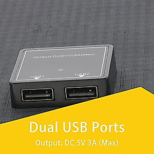 USB Solar Panel for Camping, 20W Portable Solar Charger, Dual USB(5V/3A) Folding SunPower Panel for Cellphone, Tablet, Samsung Galaxy, Bluetooth Headset and Other USB Devices