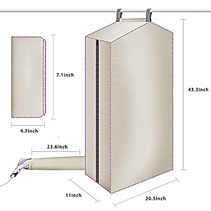 Dear Morning Portable Clothes Dryer Foldable Apartment Clothes Dryer, Fast Heating and Quick Drying, Travel Light Dryer（Khaki）
