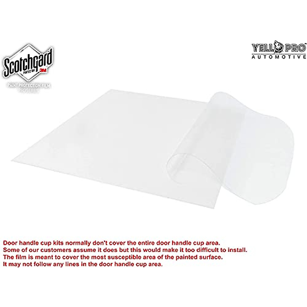 YelloPro Custom Fit Door Handle Cup 3M Scotchgard Anti Scratch Clear Bra Paint Protector Film Cover Self Healing PPF Guard Kit for 2020 2021 2022 2023 Ford Explorer ST, XLT, Limited Platinum SUV