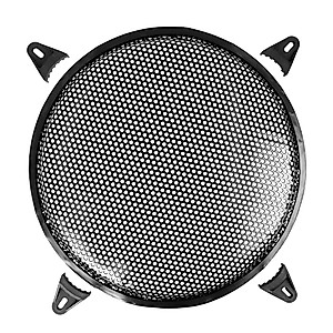 X AUTOHAUX Universal 12 Inch Car Audio Speaker Subwoofer Metal Waffle Grill Cover Protector with Rubber Edge and Clips