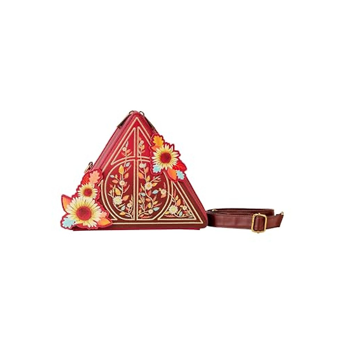 Harry Potter Deathly Hallows Fall Leaves Crossbody Bag
