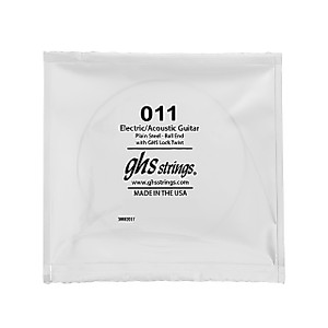 GHS Strings BNR-M Burnished Nickel Rockers, Polished Pure Nickel Electric Guitar Strings, Medium (.011-.050)