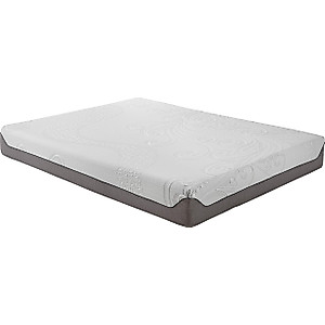 Boyd Sleep Cooling Air Flow Gel Memory Foam Mattress with IceLux Cover, 10" Queen,White