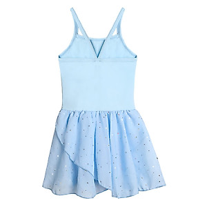 EQSJIU Ballet Costumes For Girls Toddler Dance 2t 3t 18-24 Months Leotards With Skirts Tutu Outfits Bodysuits Light Royal Blue