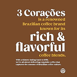 3 Coracoes Extra Forte Brazilian Ground Coffee - Dark Roast Coffee - 35 Ounce | Pack of 2 - Ground Coffee Dark Roast - Dark Roast - Dark Roast Ground Coffee