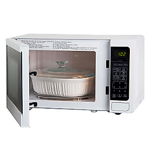 Avanti MT7V0W Microwave Oven 700-Watts Compact with 6 Pre Cooking Settings, Speed Defrost, Electronic Control Panel and Glass Turntable, White